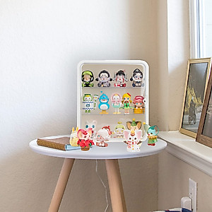 PACMAXI Acrylic Display Case for Mini Funko Pop Figures, Display Cabinet for Mini Funko Pop Figures, Clear Storage Box Cabinet Organizer for Mini Toys, Collections and Stone Rock (Wall Mounted)