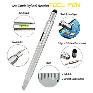 Monteverde USA One Touch Tool Pen, Fountain Pen, Silver (MV35233)