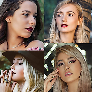 Kakonia 300 Pcs Nose Ring Studs Set for Women Men 316L Stainless Steel Nose Hoops Rings Bone Studs Nose Piercing Jewelry 20G 1.5mm 2mm 2.5mm