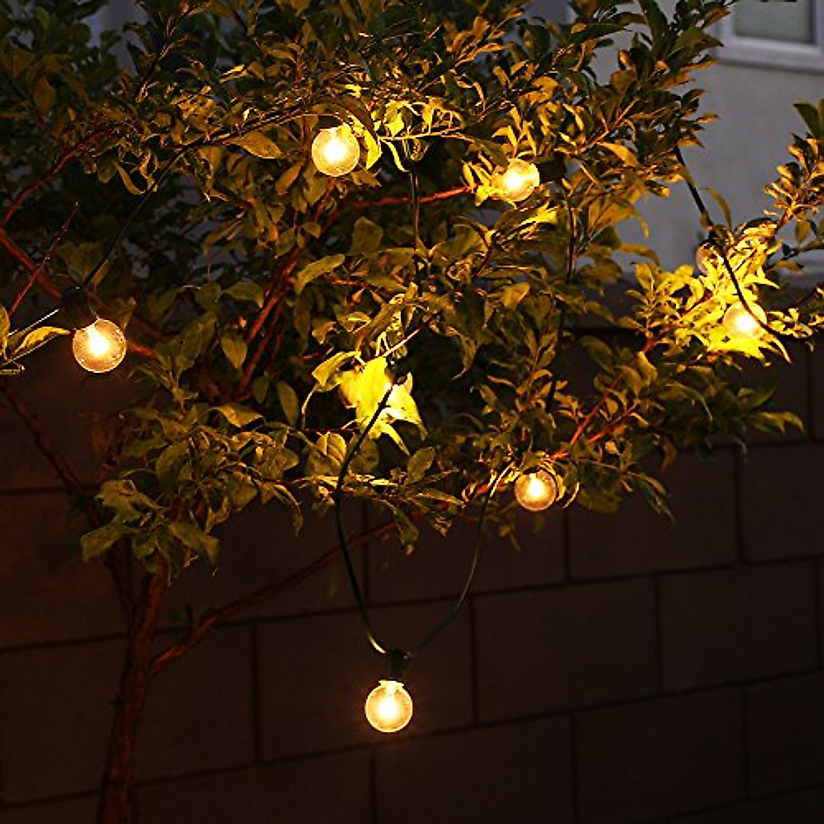 LOKATSE HOME 9.1 inch 10FT 10pcs G40 Bulbs Patio Outdoor Globe Incandescent Lights String for Backyard Deck Bistro Pergolas Balcony Wedding Gathering Parties Markets Decor, Warm White