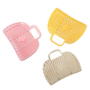 Girls Jelly Purse, Women’s Plastic Tote Bag, Jelly Bag Purse For Little Girls (Light Pink)