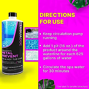 Spa Metal Control - Advanced Spa Metal and Stain Control & Spa Metal Prevent. Maximize Your Hot Tub Metal and Stain Control and Keep The Spa Metal Out of Your Hot Tub - MAV AquaDoc 16oz