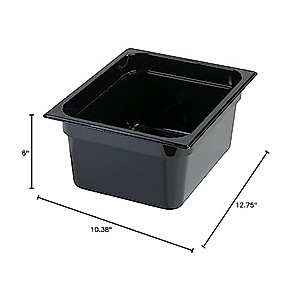 Carlisle FoodService Products 10222B03 StorPlus Half Size Polycarbonate Food Pan, 6" Deep, Black