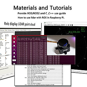 youyeetoo FHL-LD19 Lidar Sensor - 12Meter (39ft) 360° Ranging - Walnut Size, 30K lux Resistant - Provide ROS/ROS2/C/C++ SDK Raspberry Tutorial for Robots Drone SLAM, Lidar Scanner Kit with Adapter