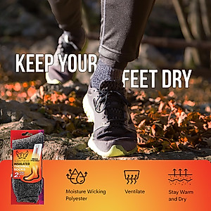 UNIQUE STYLES ASFOOR - Thermal Winter Socks for Men, Moisture-Wicking Warm Socks for Men, Hiking Socks & Ski Socks for Outdoors, 3 Pairs of Thick Socks for Men