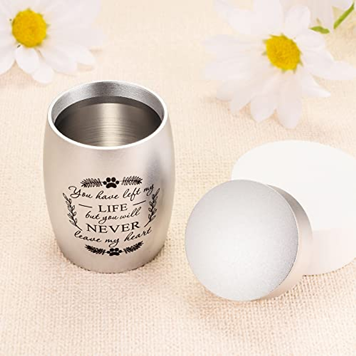Small Urns for Dog Ashes 3 Inches Mini Pet Urn Aluminum Mini Keepsake Urn for Ashes Small Cremation Urn Ashes Holder for Dog Cat Ashes