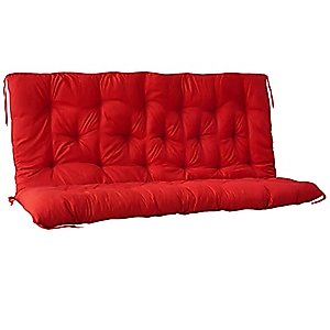 Ecueze Porch Swing Cushions,Replacement Cushions for Outdoor Swing with Backrest, Outdoor Swing Cushions for Swing Bench Chair Garden Seats,Swing Replacement Cushions with Eight Straps