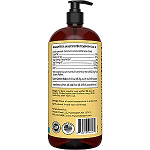 Wonder Paws Fish Oil For Dogs - Omega 3 For Dogs From Alaskan Salmon, Cod & Krill Oil - EPA DHA Fatty Acids - Less Shedding & Itching - Skin, Joint, Immune & Heart Health - 16 oz Pet Liquid Supplement