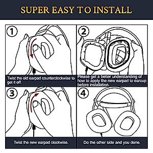 SOULWIT Cooling-Gel Earpads Replacement for Corsair HS80 RGB USB Wired/HS 80 RGB Wireless Gaming Headsets, Ear Pads Cushions with High-Density Noise Isolation Foam