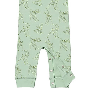 Amazon Essentials Disney | Marvel | Star Wars | Princess Baby Girls' Cotton Coveralls, Pack of 3, Bambi Nature, 18 Months