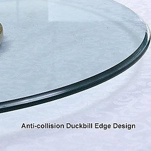 Tempered Glass Round Serving Plate, Large Lazy Susan Turntable Tabletop Rotating Tray, 360° Rotating Serving Plate, for Kitchen Swivel Large Tabletop ( Color : Clear , Size : 80cm (31.5inch) )