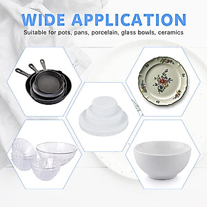 Aemygo 100 Pack Thick Felt Plate Dividers 3 Sizes China Dish Separators Protectors Soft Felt Plate Protectors for Protecting and Stacking Cookware Porcelain Glass Bowls Ceramics(5in, 7.5in, 10.5in)