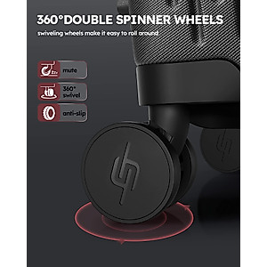 3 Piece Luggage Sets Expandable, Hardshell Travel Suitcase with Double Spinner Wheels and TSA Lock, (Black)