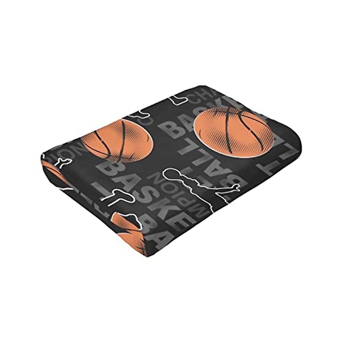 Basketball Sport Flannel Reversible Sherpa Throw Blanket Fuzzy and Soft Fleece Bed Blanket