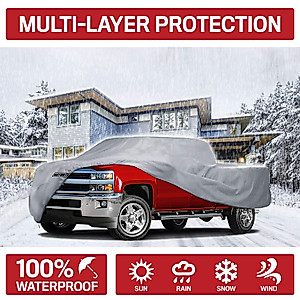 Motor Trend T-800 Truck Cover for Ford F-150 2001-2019 Super Crew/Cab Short Bed Custom Fit All Weather Waterproof Pickup Protection