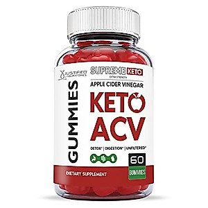 Justified Laboratories Supreme Keto ACV Gummies 1000MG with Pomegranate Juice Beet Root B12 60 Gummys