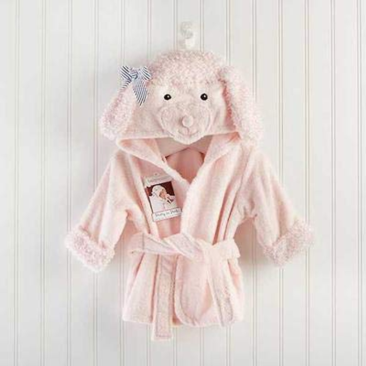 Infant Girl Bathrobes Wash Waddle Pink Dog Hooded Robe Girls bath robe towel Terry 2-3 Year Ultra Absorbent (Pink, M)