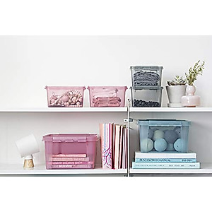 SmartStore - Colour 2 - Set of 10 Storage Boxes - Pink - 21 x 17 x 11 cm - 2l