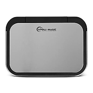 SIMPLI-MAGIC 50 Liter Soft-Close, Smudge Resistant Trash Can with Foot Pedal and Built in Filter-Stainless Steel, Sleek Finish, 50L/13.2 Gallon, Black