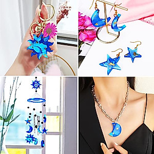 Palksky Resin Molds, 63 Pcs Wind Chimes Silicone Molds Kit, Epoxy Windchimes Casting Mold for DIY Wind Bell, Keychain Earring Pendants Ornaments