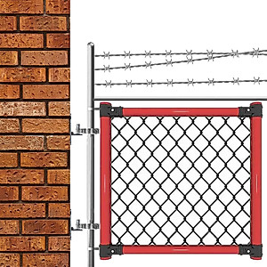 2 Pack 1-5/8inch Chain Link Fence Frame Gate Post Hinge/Galvanized Steel Zinc Plated Pipe Gate Hinge for 1-5/8 Outside Diameter Post/Pipe, Nut/Bolt Included for Hinge