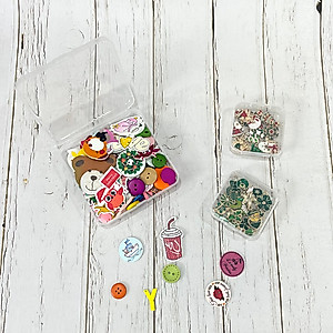 Oarolloy 16 Pieces Small Plastic Containers with Lids 4 Mixed Sizes Clear Empty Storage Boxes for Small Items, Craft Projects