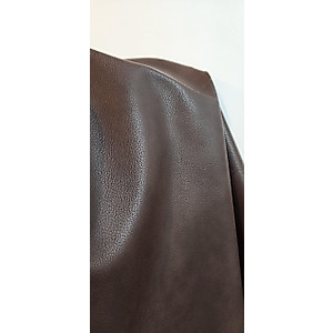 NAT Leathers | Pebblegrain Vegan Leather PU (Peta Approved Vegan) | 1 Yard (36 inch x 54 inch) Cut by Yard | Synthetic Pleather 0.9 mm Upholstery | 36"x54" (Cacao Brown)