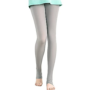 Women's Golf Leggings Sun Protection Pants Leggings Cool Ice Silk Compression Stockings Breathable Leggings for Outdoor Sporting Grey