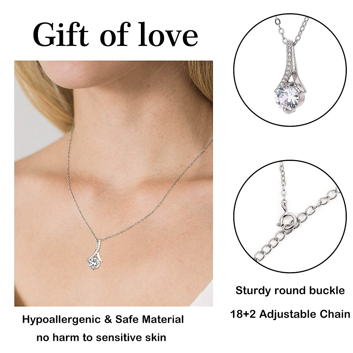 NOREGRET Gift to My Boyfriend's Mom Necklace, 925 Sterling Silver Necklace, Boyfriends Mom Necklace