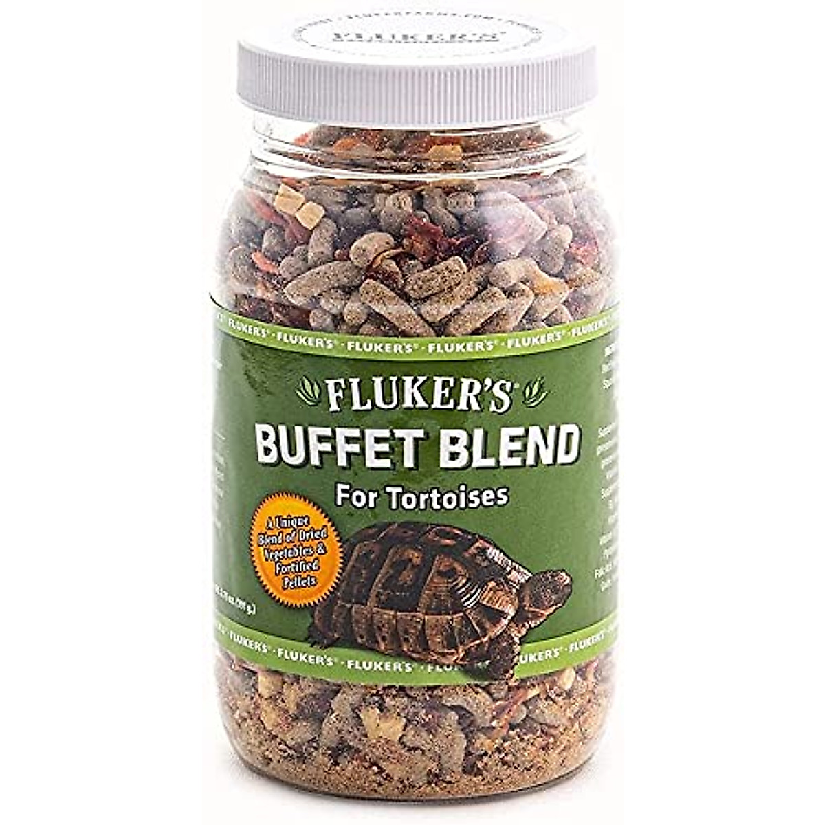 Fluker's Buffet Blend Tortoise Freeze Dried Food 6.75oz - Includes Attached DBDPet Pro-Tip Guide