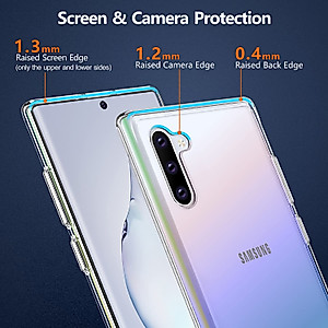 Rayboen Crystal Clear Case for Samsung Galaxy Note 10, Compatible with Samsung Galaxy Note 10, Crystal Clear, Wireless Charging Compatible, Clear Case