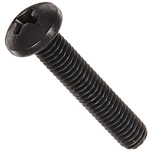 Small Parts MS51958-67B 18-8 Stainless Steel Pan Head Machine Screw, Black Oxide Finish, Meets MS-51958, #2 Phillips, #10-32 Thread Size, 1" Length, Fully Threaded, USA Made (Pack of 25)