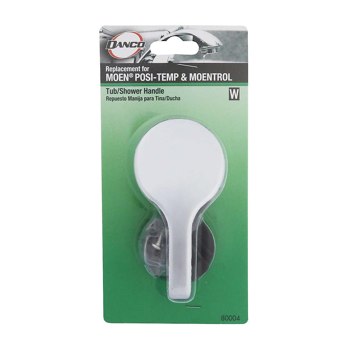 Danco (80004 Single Replacement Handle for Moen, Metal, 1-Pack, 2" H x 2" W x 4.25" L, Chrome