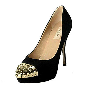Valentino Women's Rockstud Suede High Heel Platform Shoes US 10 IT 41