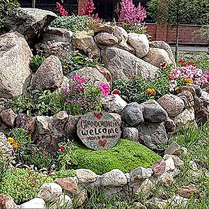 Outdoor/Garden Stepping Stones - Grandma and Grandpa Gifts - Great Grandma Gifts (Grandparents Day Gift "Grandchildren Welcome Home")