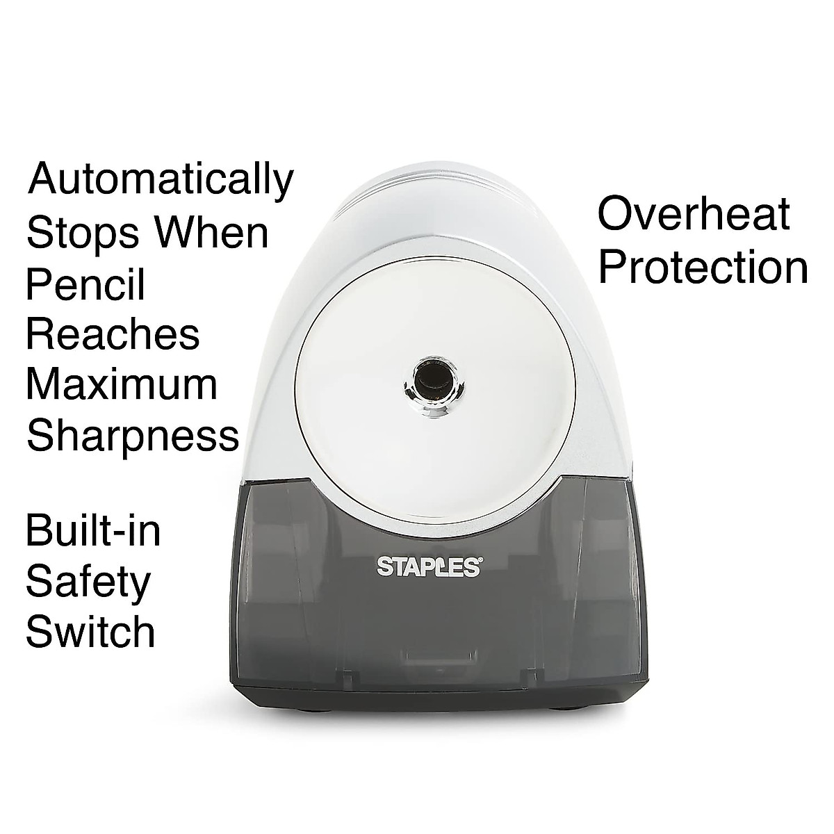 STAPLES Electric Pencil Sharpener, Gray/Silver, 2/Pack (21835VS)