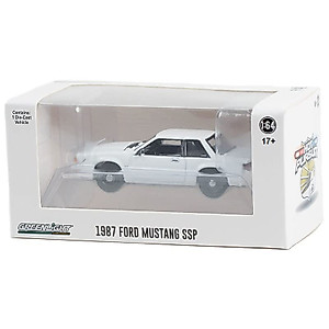 Greenlight 43008-N Hot Pursuit - 1987-93 Fox Body Mustang SSP Police - White (Hobby Exclusive) 1/64 Scale