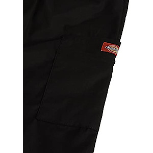 Dickies Women's Signature Elastic Waist Scrubs Pant, Black, Medium