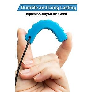 Tilcare Chew Chew Sensory Necklace – Best for Kids or Adults That Like Biting or Have Autism – Perfectly Textured Silicone Chewy Toys - Chewing Pendant for Boys & Girls - Chew Necklaces (6-Pack)