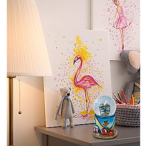 CoTa Global Cool Summer Sandals Beach Bucket Snow Globe - Water Globe Figurine with Sparkling Glitter, Collectible Novelty Ornament for Home Decor, for Birthdays and Valentine's - 45mm