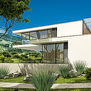 Artflower Artificial Plants 23.6" Onion Grass Greenery Plastic Wheat Grass Bushes Faux Greenery Shrubs Fake Outdoor Plants for Home Office Room Indoor Outside Gardening Decor, 4 Pack