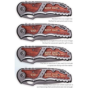 Personalized Gift for Men & Women - Customized Pocket Knife - Gifts for Dad Husband - Custom Engraved Knives - Gift Idea for Birthday Christmas Valentine's Day Anniversary - Present for Father Husband Stepdad 97010 PS