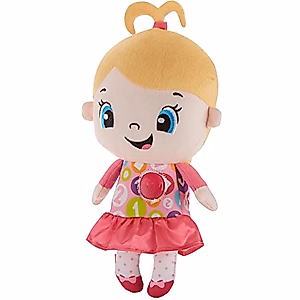 Fisher-Price Laugh & Learn Stroll & Learn Walker Gift Set, Musical Baby Walking Toy and Soft Doll for Infants Ages 9 Months and Older