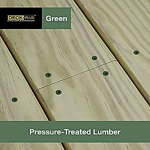 Deck Plus Deck Screws, 10 x 3" Self Drilling Screws, Green, 5 lb Box, Rust Resistant, T25 Star Bit