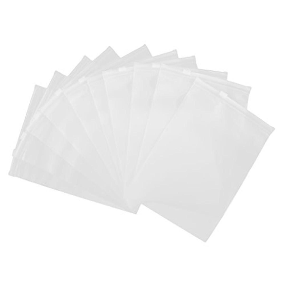 10 Pieces Frosted Thick Reclosable Zipper Poly Bag Storage Packaging Bag for Gift Clothes Shoes Jewelry - 14x20