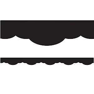 Teacher Created Resources Black Fancy Scallops Border Trim