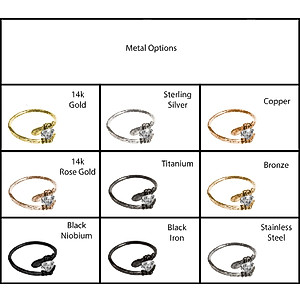 Genuine Libyan Desert Glass Chip Hammered Wire Wrap Ring in Stainless Steel- Bronze-Copper- Black Niobium- Sterling Silver- 14K Gold or 14K Rose GoldSizes Size 4-16-Polished Chip Bead