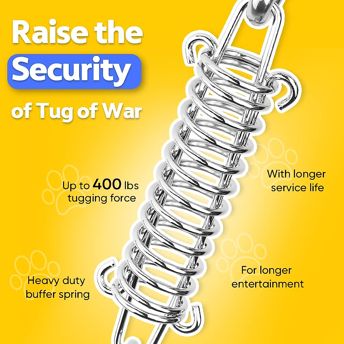 Petbobi Bungee Dog Toy, Tether Tug Outdoor Dog Toy for Pitbull Interactive & Exercise, Spring Pole Tether Tug of War Toy with Durable Rope, Outdoor Hanging Toys for Large Dogs Reduce Boredom, Blue