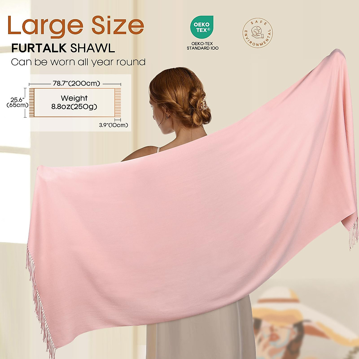 FURTALK Pashmina Shawls and Wraps for Evening Dress Women's Scarf Wedding Bride Bridesmaid Gifts Winter Scarves