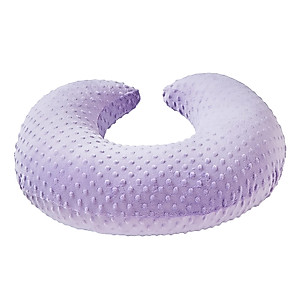 DONOMILO Minky Dots Nursing Pillow Cover, Case Plush Breathable Breastfeeding Pillow Slipcover Fits Nursing Pillow, Super Soft Snug Positioners for Baby Boy Baby Girl (Lavender)